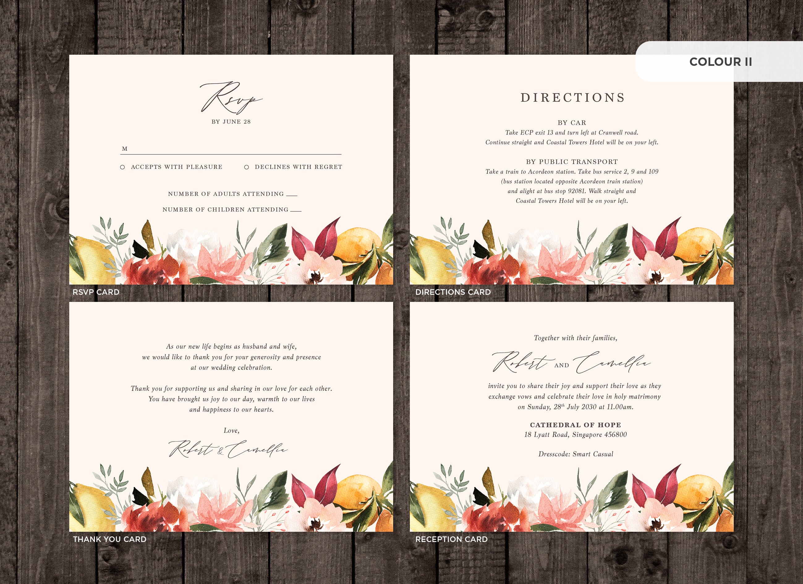 Harvest Enclosure Card | Wedding Stationery Singapore – PINE ON PAPER