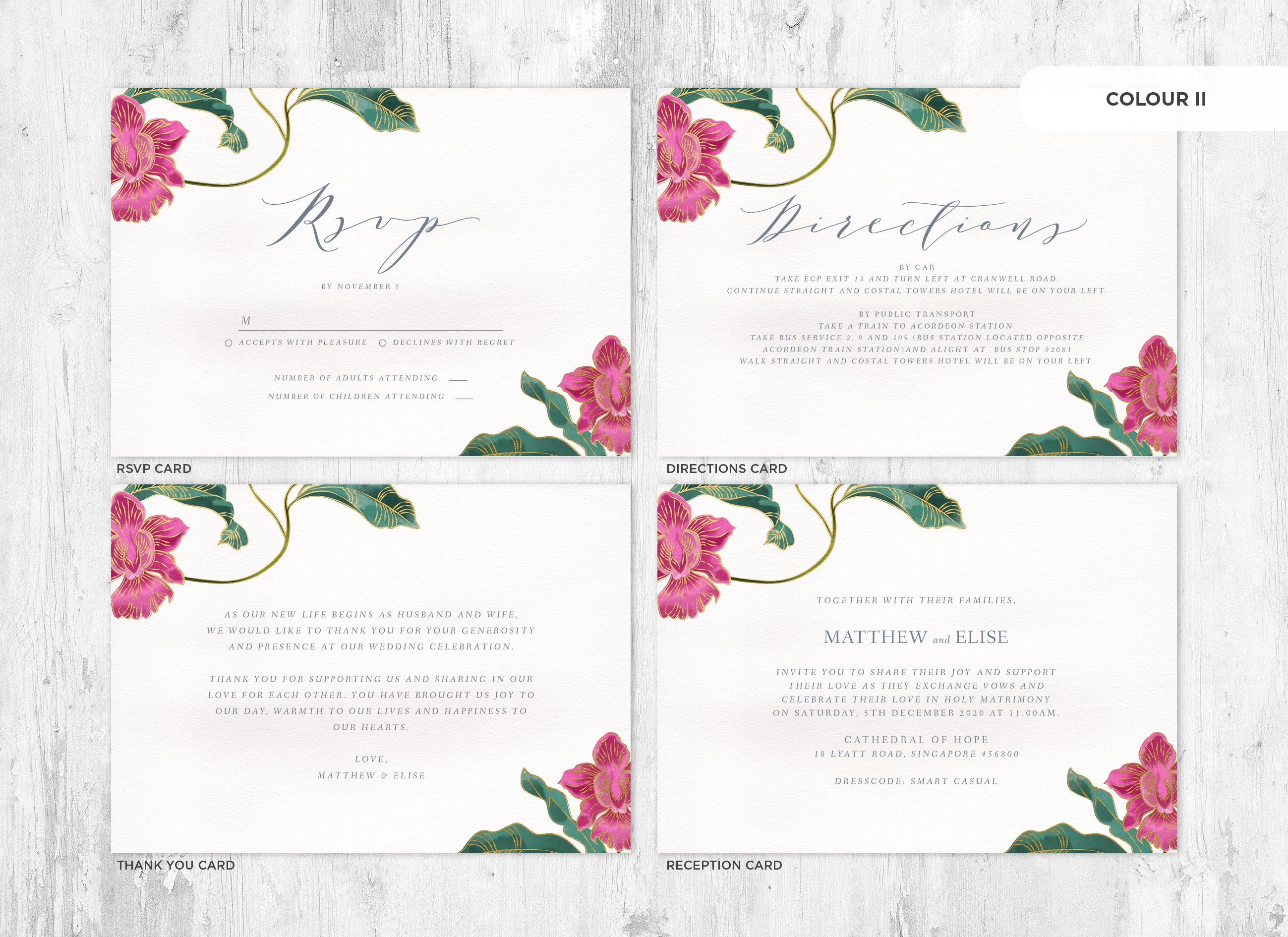 Ona Enclosure Card | Wedding Stationery Singapore – PINE ON PAPER