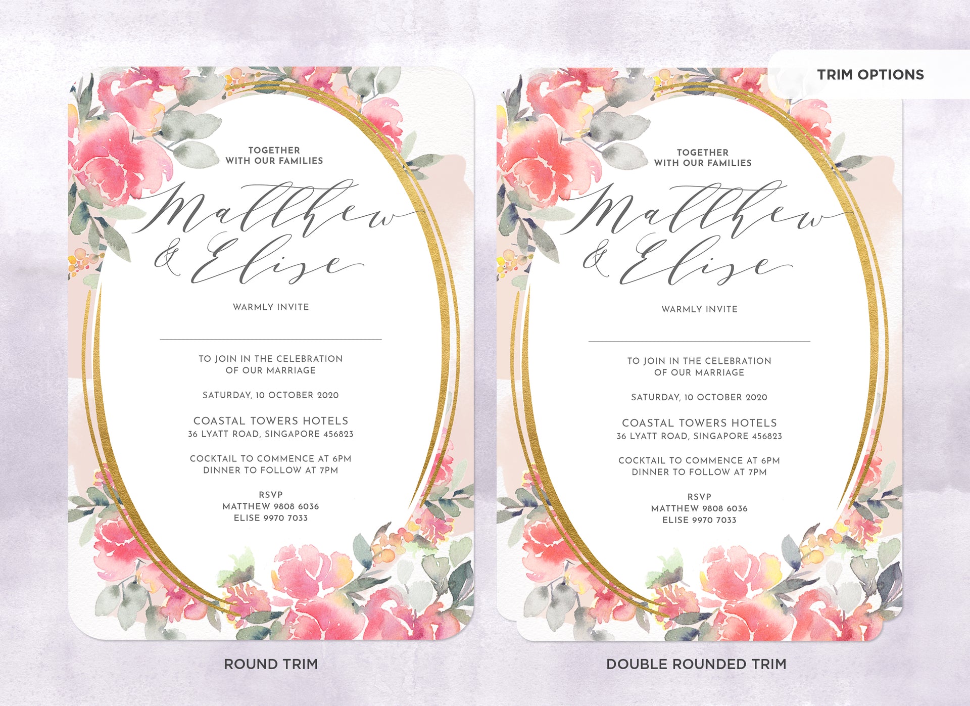 Freya Wedding Invite – PINE ON PAPER