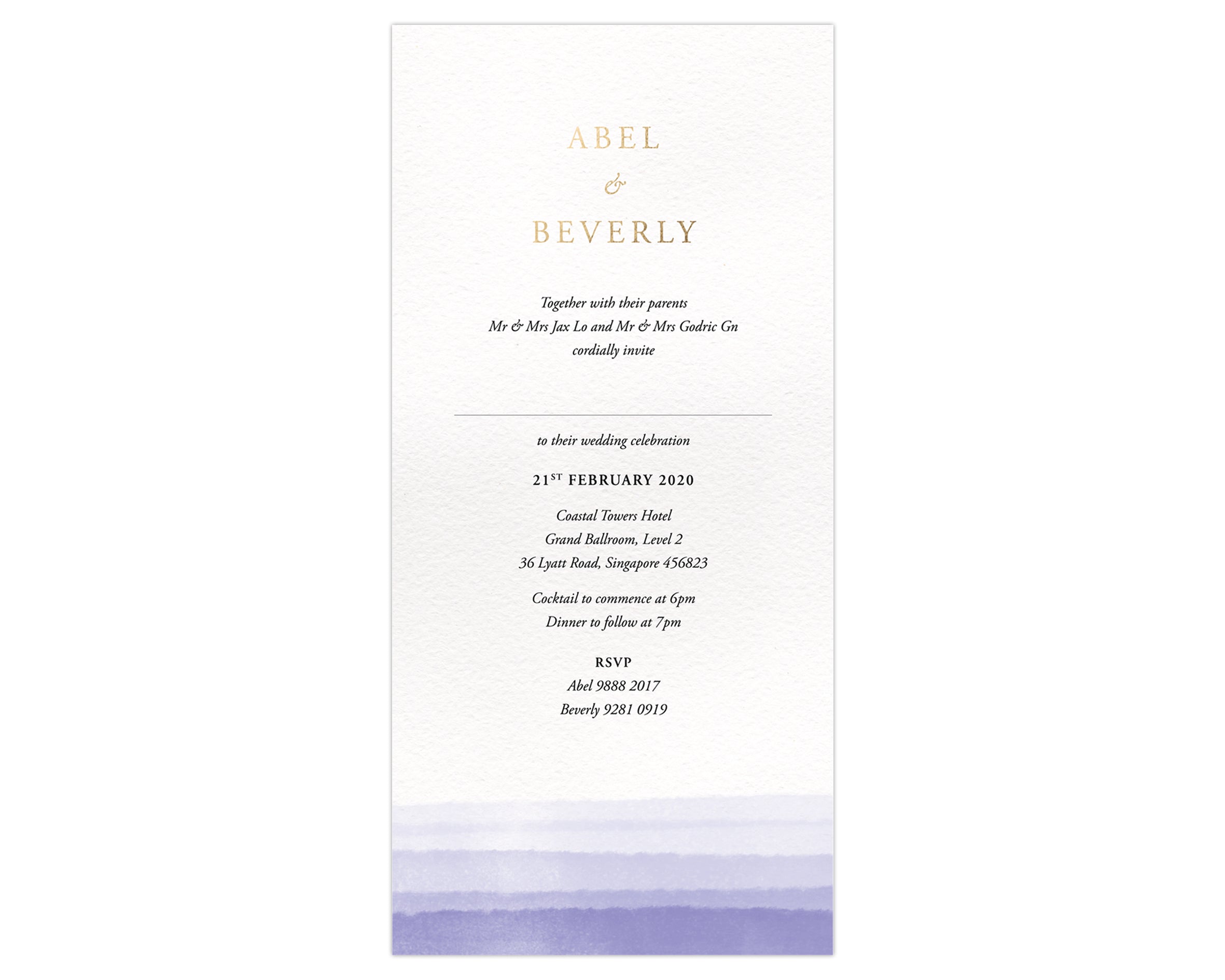 Tide Wedding Invite – PINE ON PAPER